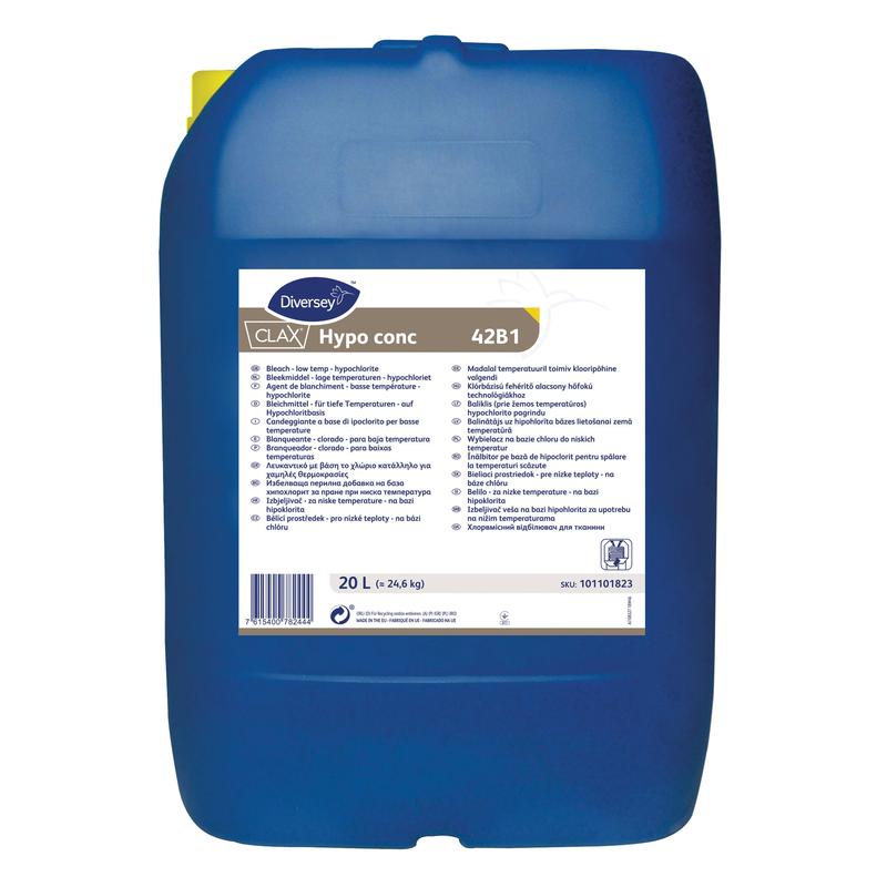 Clax Hypo Conc 42B1, liquid bleach on sodium hypochlorite base | Canis ...